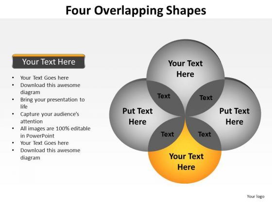 PowerPoint Presentation Growth Four Overlapping Ppt Template