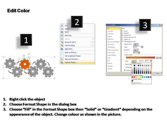 PowerPoint Slide Designs Chart Gears Process Ppt Design Slides