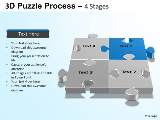 PowerPoint Slide Designs Education Puzzle Process Ppt Slides