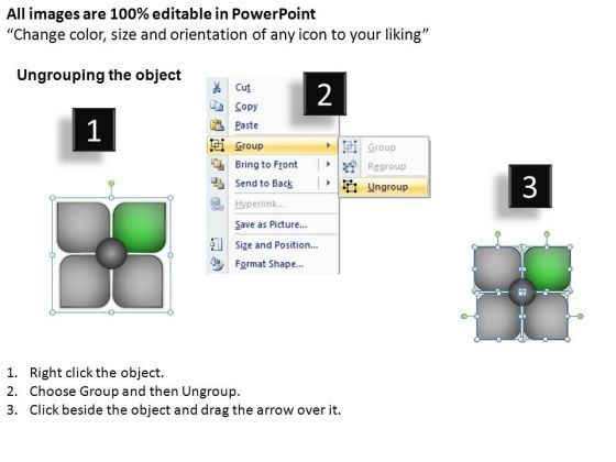 PowerPoint Template Graphic Swot Quadrants Ppt Design