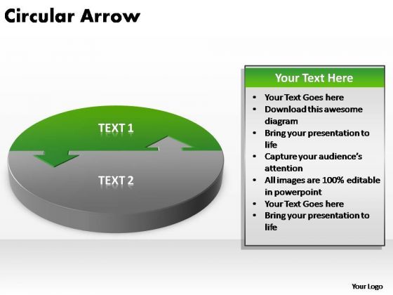 PowerPoint Theme Editable Circular Arrow Ppt Presentation