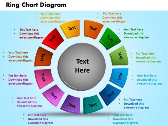 PowerPoint Theme Ring Chart Diagram Growth Ppt Template