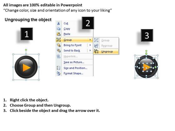 PowerPoint Themes Business Strategy Buttons Icons Ppt Process