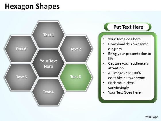 Ppt Area Of Hexagon Blocks Editable Layouts PowerPoint 2007 Business ...