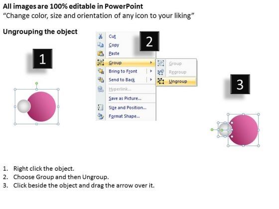 Ppt Circle Process Using Text Align Boxes Powerpoint 2010 4 Stages