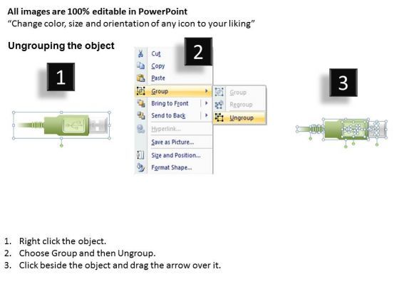 Ppt Slides Computer Usb Cables Powerpoint Templates
