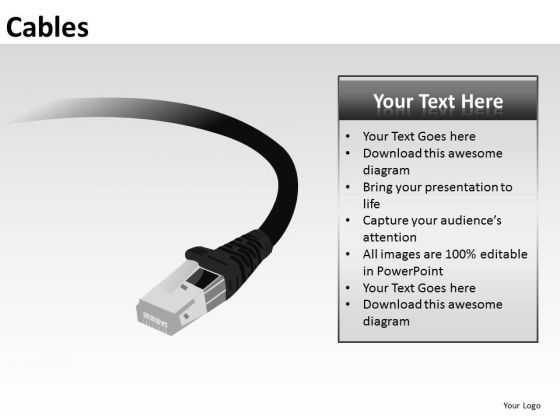 Ppt Templates Network Lan Ethernet Cable Powerpoint Slides