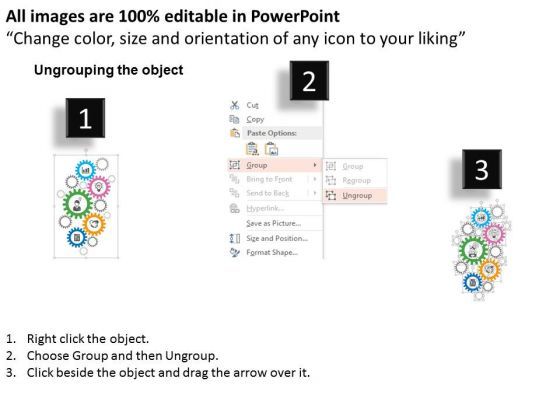 Process Control Bar Graph Growth Indication PowerPoint Template