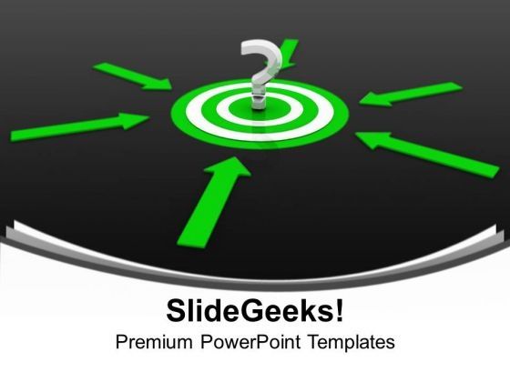 Question Mark Around Arrows Unknown Target PowerPoint Templates Ppt ...
