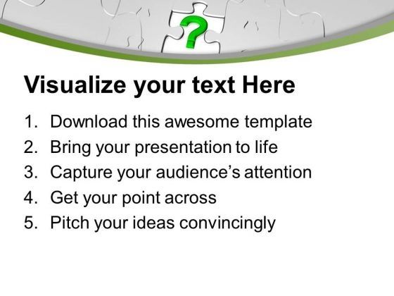 Question Mark On Missing Puzzle PowerPoint Templates Ppt Backgrounds ...
