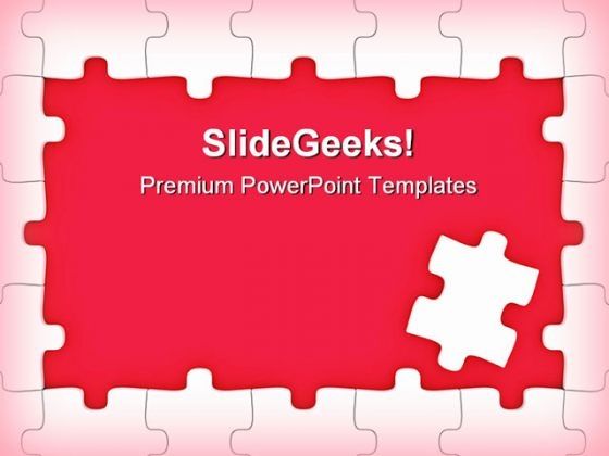 Red Puzzle Frame Business PowerPoint Themes And PowerPoint Slides 0411
