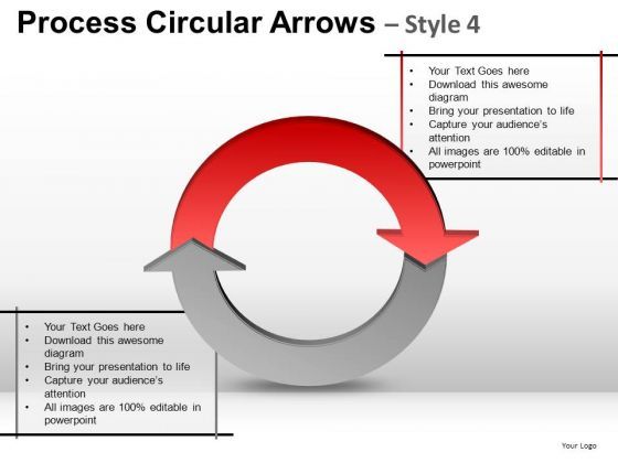 Relationship Diagram Process Circular Arrows 2 Stages PowerPoint Slides Ppt