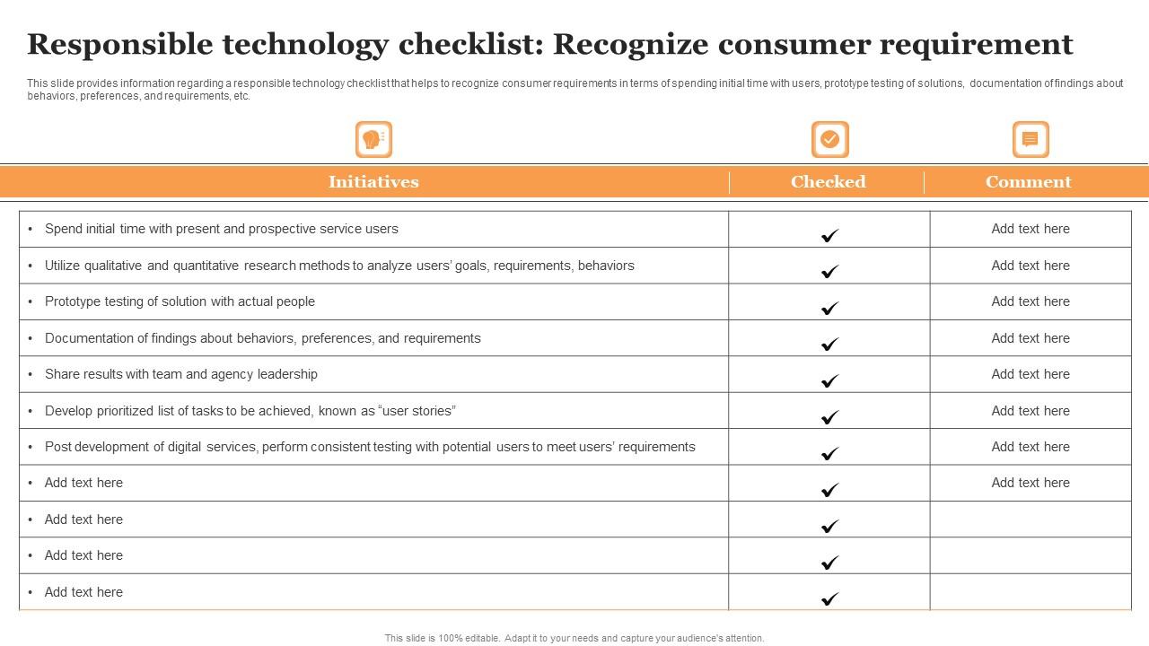 Responsible Technology Checklist Recognize Consumer Guide For Ethical ...