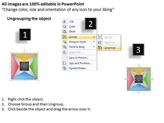 Sales Diagram Segment Donut 4 Stages Strategy Diagram