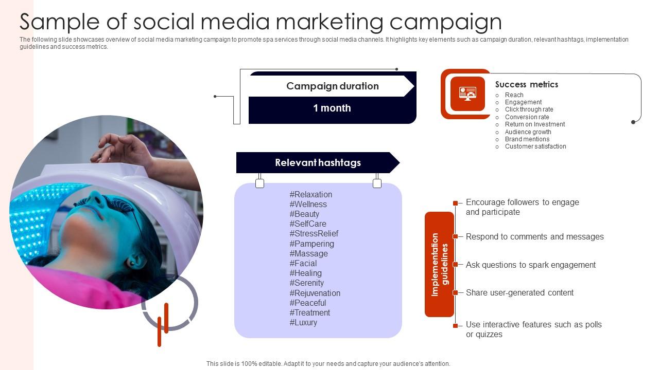 Sample Social Media Marketing Building Spa Business Brand Presence ...