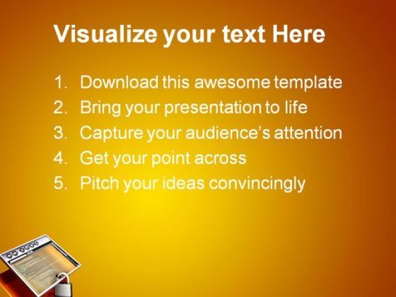 Secure Internet Browser Computer Powerpoint Themes And Powerpoint