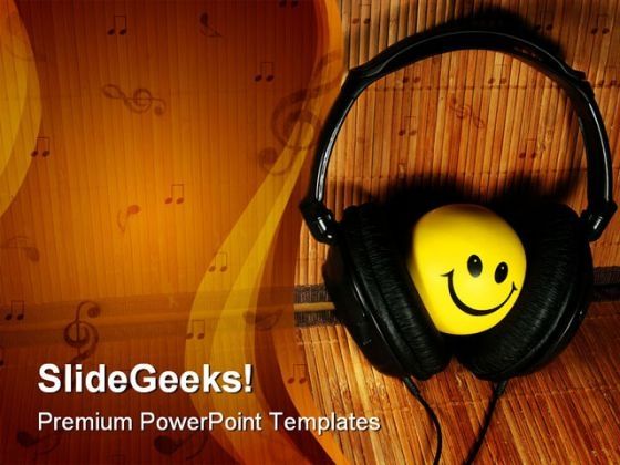 Smiling Face Music PowerPoint Templates And PowerPoint Backgrounds 0211