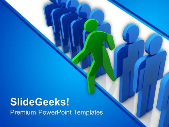 Standout From Queue For Success PowerPoint Templates Ppt Backgrounds ...