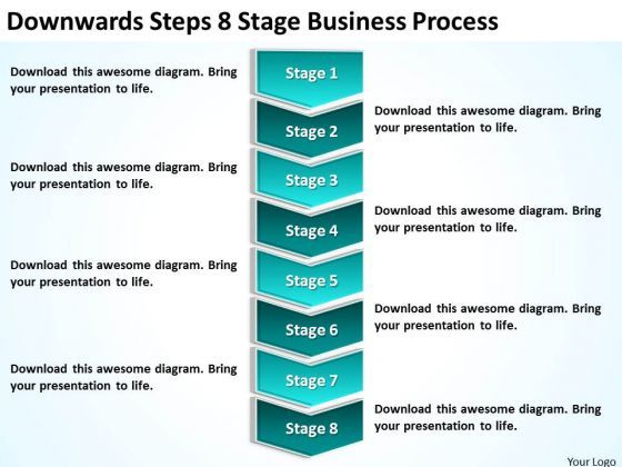 Steps 8 Stage Business Process Plan Executive PowerPoint Templates