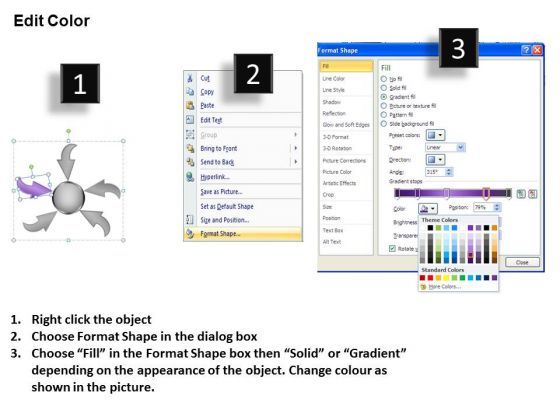 Steps To Be Completed In A Sequence Circular Flow Chart Powerpoint Slides
