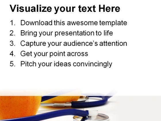 Stethoscope With Apples Medical PowerPoint Templates And PowerPoint ...