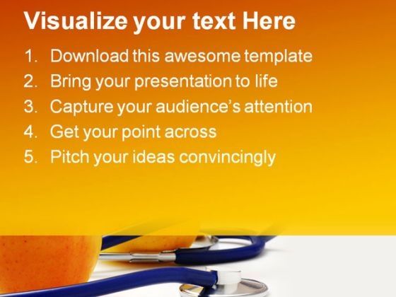 Stethoscope With Apples Medical PowerPoint Templates And PowerPoint ...