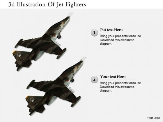 Stock Photo 3d Illustration Of Jet Fighters PowerPoint Slide