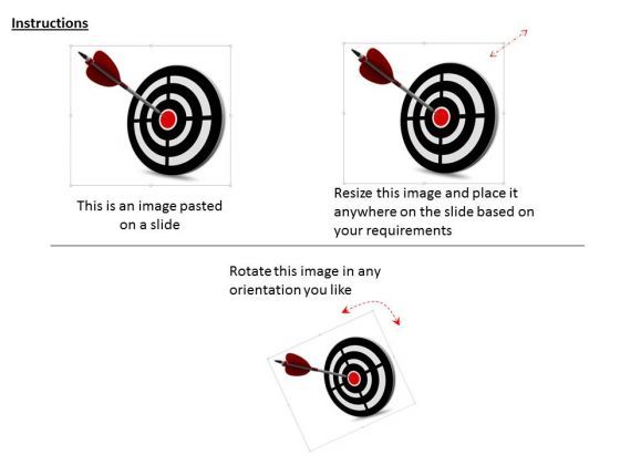 Stock Photo Arrow Hits On Bulls Eye Target Concept PowerPoint Slide