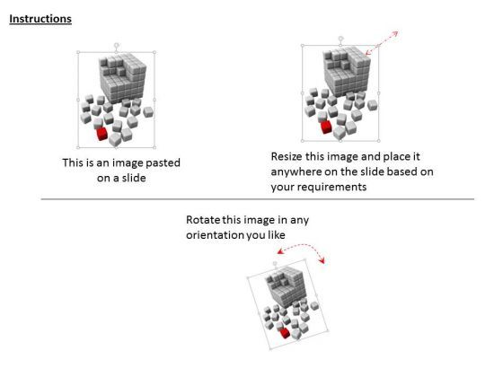 Stock Photo Illustration Of Assembling Cubes PowerPoint Slide