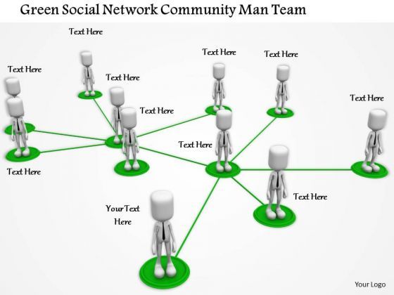 Stock Photo Network Of Business People PowerPoint Slide