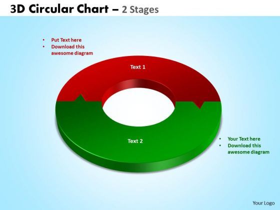 Strategic Management 3d Circular Chart 2 Stages Business Diagram