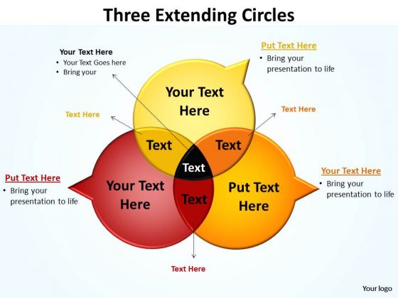 Strategic Management Three Extending Circles Diagram Business Diagram