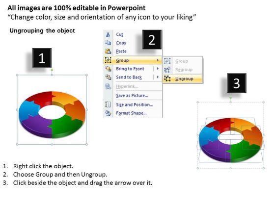 Strategy Diagram 3d Circular Chart 6 Stages Strategic Management