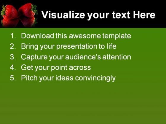 Strawberries Food PowerPoint Backgrounds And Templates 0111