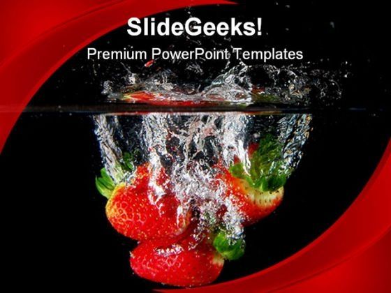 Strawberries In Water Health PowerPoint Themes And PowerPoint Slides 0311