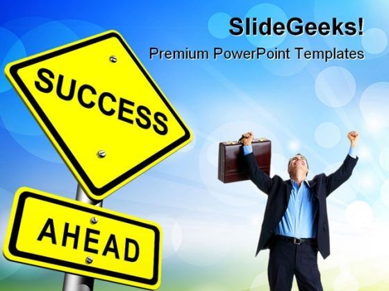 Success Ahead Business PowerPoint Themes And PowerPoint Slides 0611
