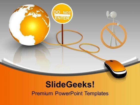 Surfing And Stop By Do Not Enter Sign Business PowerPoint Templates Ppt ...