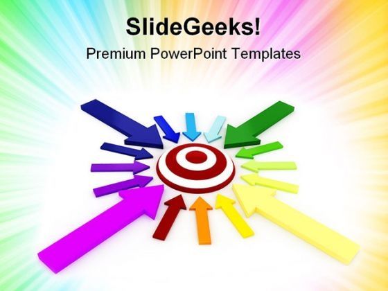 Target And Colorful Arrows Shapes PowerPoint Themes And PowerPoint ...
