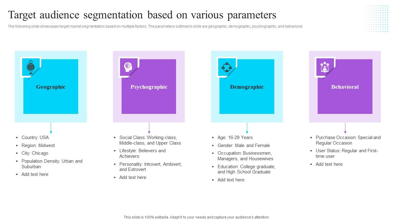 Target Audience Segmentation Based On Various Parameters Effective GTM Techniques Formats PDF