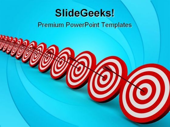 Target Row Business PowerPoint Templates And PowerPoint Backgrounds 0911