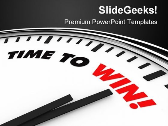 Time To Win Business PowerPoint Template 0610 Time To Win Business PowerPoint Template 0610