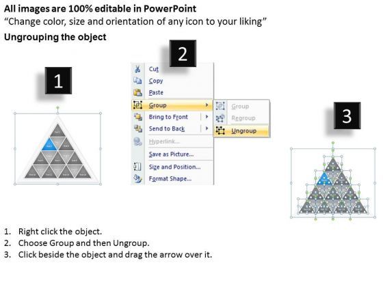 Triangular Shape To Represent 16 Variable In It Ppt Business Plans Powerpoint Templates