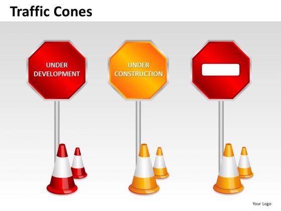 Under Construction Road Signs PowerPoint Slides And Ppt Diagram Templates