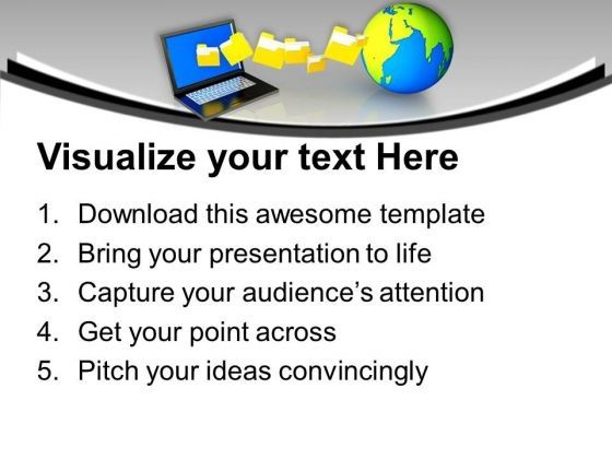 Uploading Downloading Files To Internet PowerPoint Templates And ...