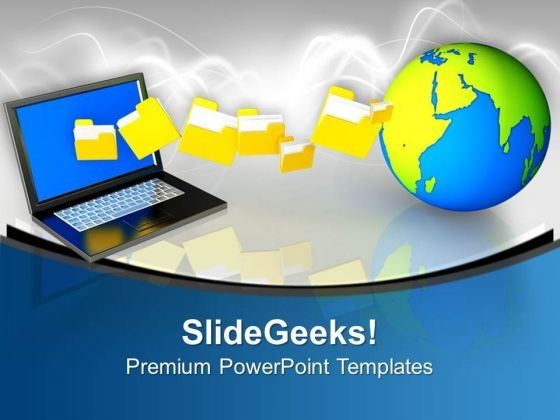 Uploading Downloading Files To Internet PowerPoint Templates And ...