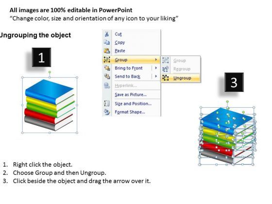Various Languages Books PowerPoint Slides