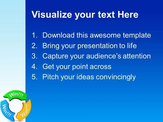 Win Win Win On Circular Arrows Business PowerPoint Templates And ...