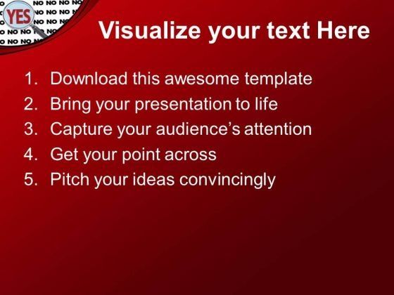 Yes Magnified With Multiple No Solution PowerPoint Templates Ppt ...