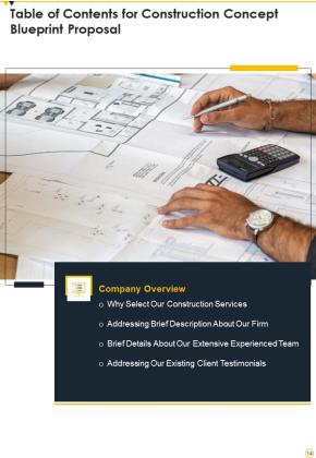 Construction Concept Blueprint Proposal Example Document Report Doc Pdf Ppt