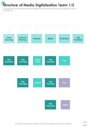 Digital Media Service Proposal Structure Of Media Digitalization Team One Pager Sample Example ...